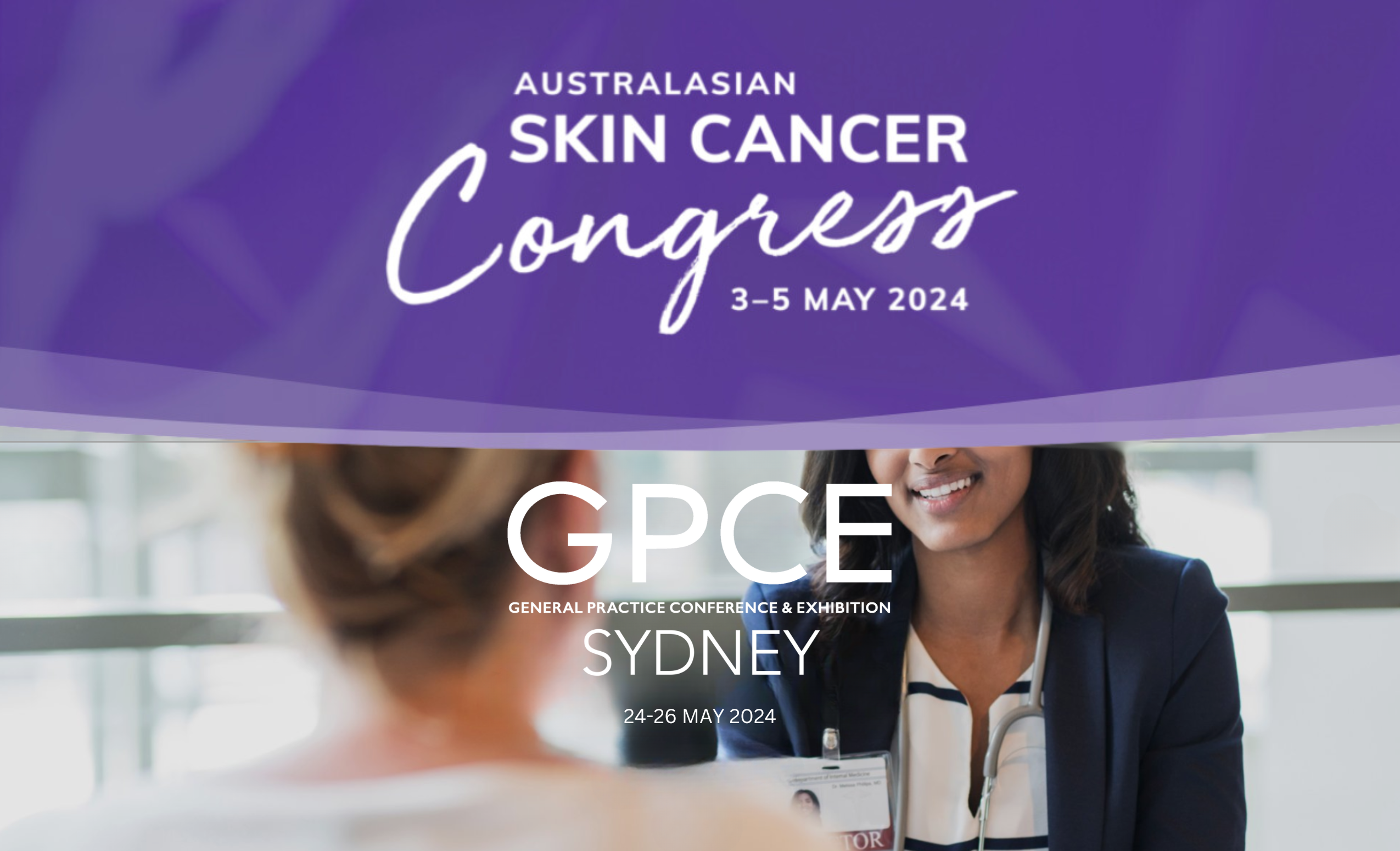 Attending the Australasian Skin Cancer Congress and GPCE Sydney in May 2024